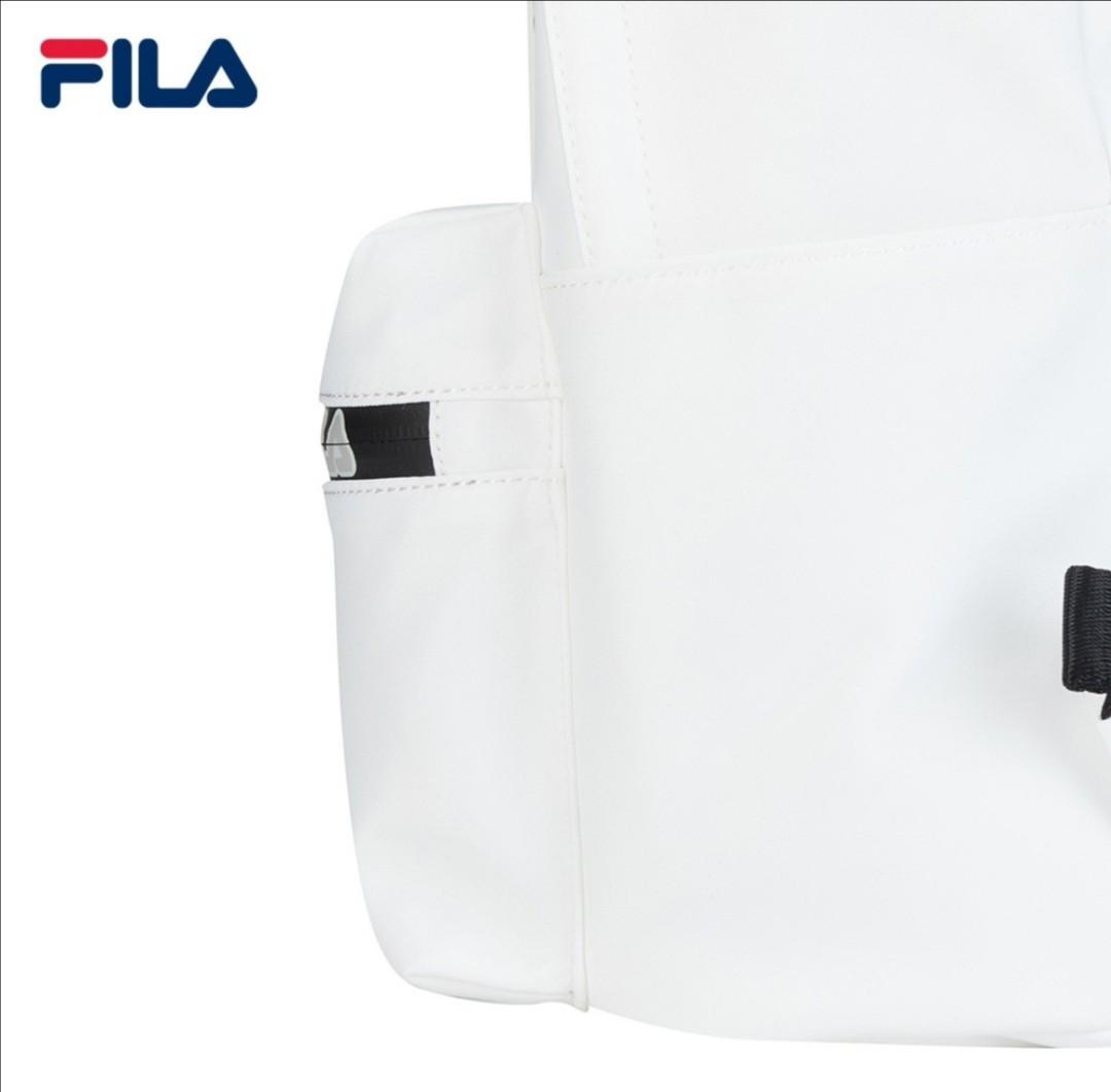 White FILA logo backpack, Women's Fashion, Bags & Wallets, Cross-body ...