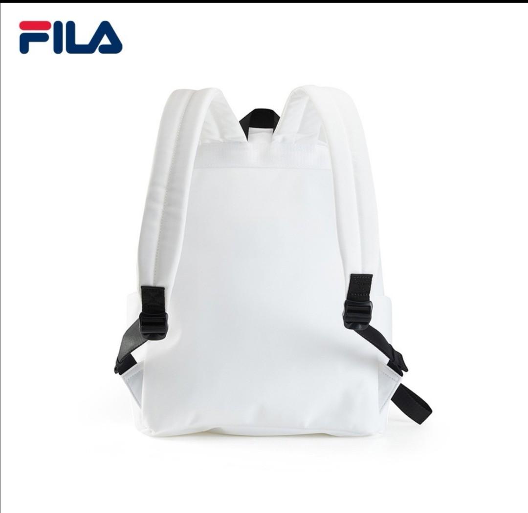 White FILA logo backpack, Women's Fashion, Bags & Wallets, Cross-body ...