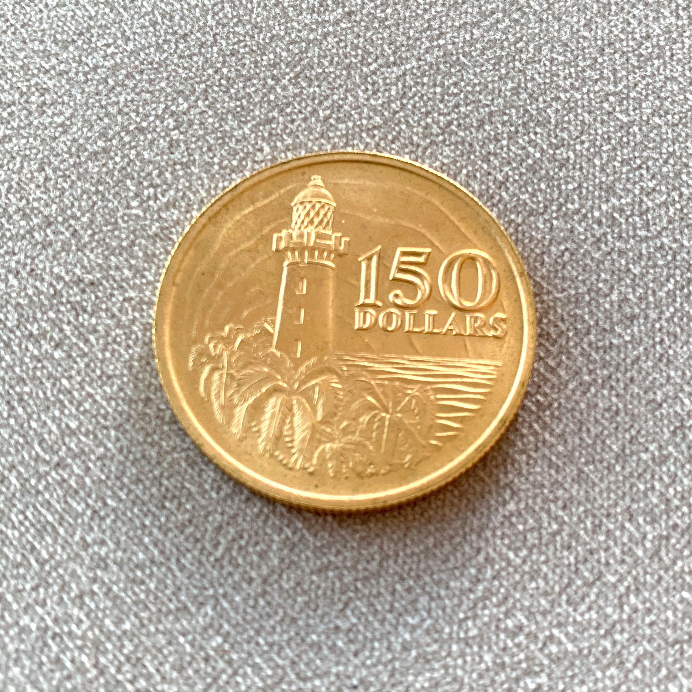 1969 Singapore 150th anniversary $150 gold coin, Hobbies & Toys ...