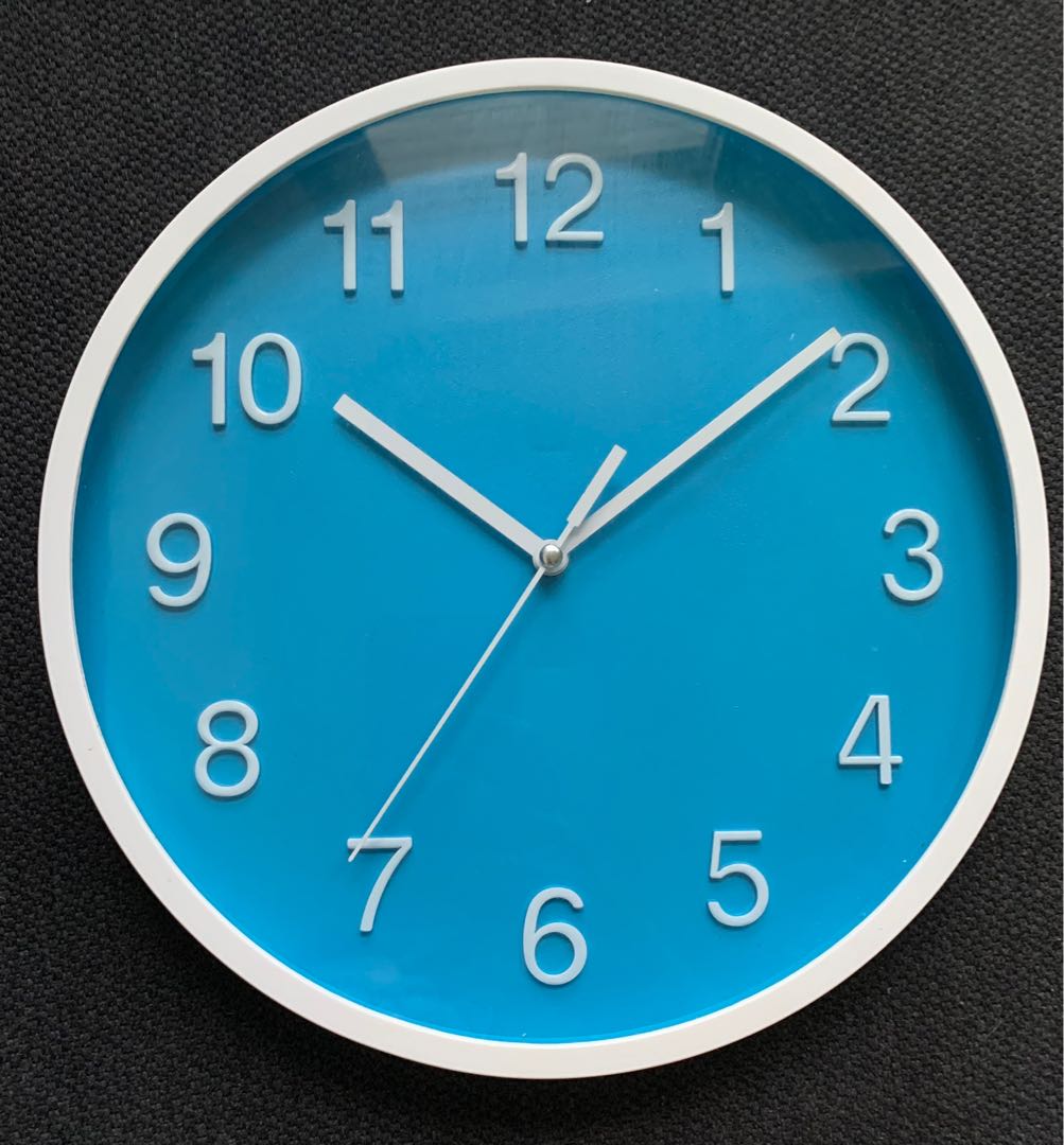 Blue Wall Clock - Not working!, Furniture & Home Living, Home Decor ...