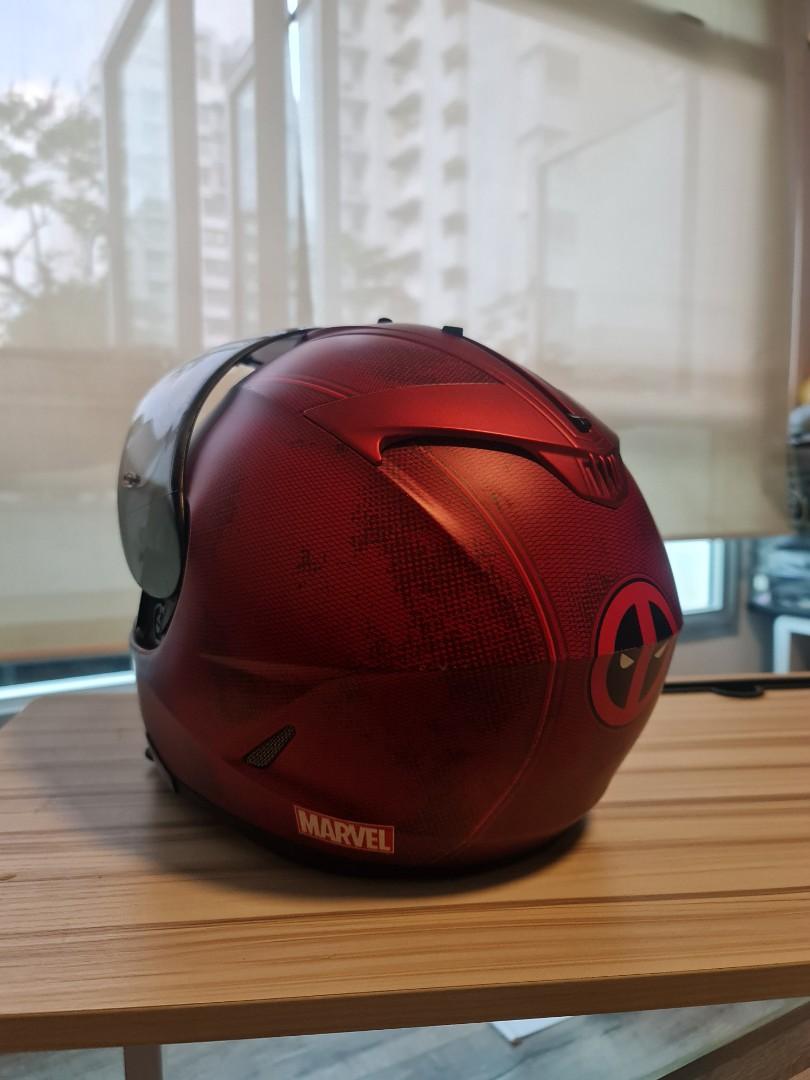 Deadpool HJC IS-17 Fullface Helmet, Motorcycles, Motorcycle Apparel on ...