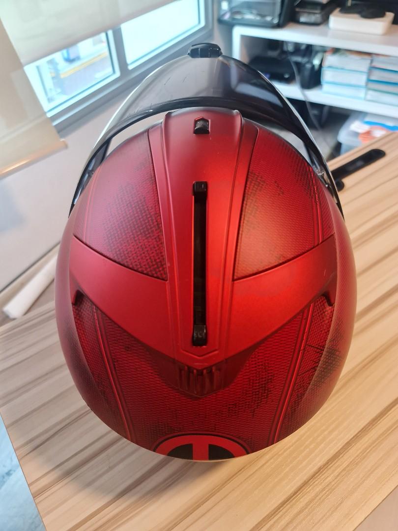 Deadpool HJC IS-17 Fullface Helmet, Motorcycles, Motorcycle Apparel on ...