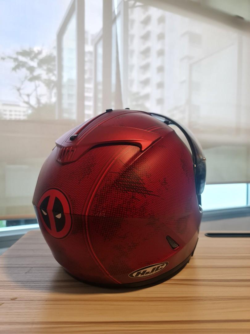 Deadpool HJC IS-17 Fullface Helmet, Motorcycles, Motorcycle Apparel on ...