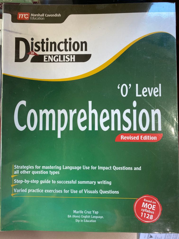 Distinction in English O levels Comprehension, Hobbies & Toys, Books ...
