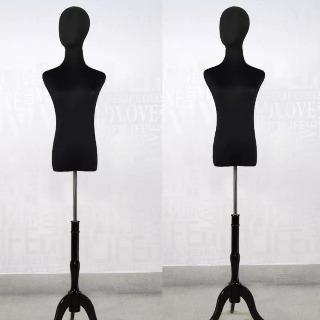 (FULL BLACK) FEMALE MANNEQUIN With HEAD (Triangle base) INSTOCK ...