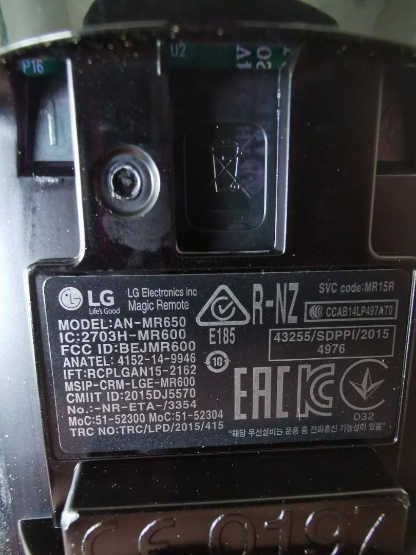 LG TV Magic Remote AN-MR650, TV & Home Appliances, TV & Entertainment ...