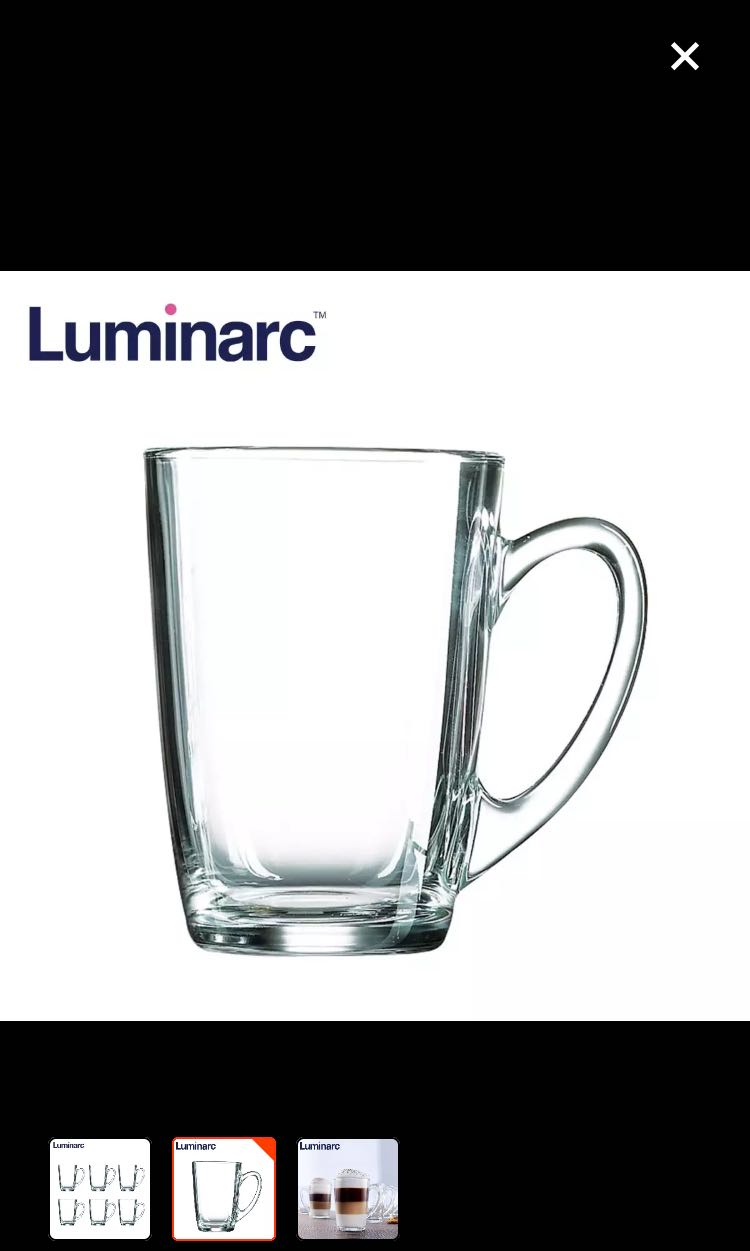 LUMINARC CLEAR MUG, Furniture & Home Living, Home Improvement ...