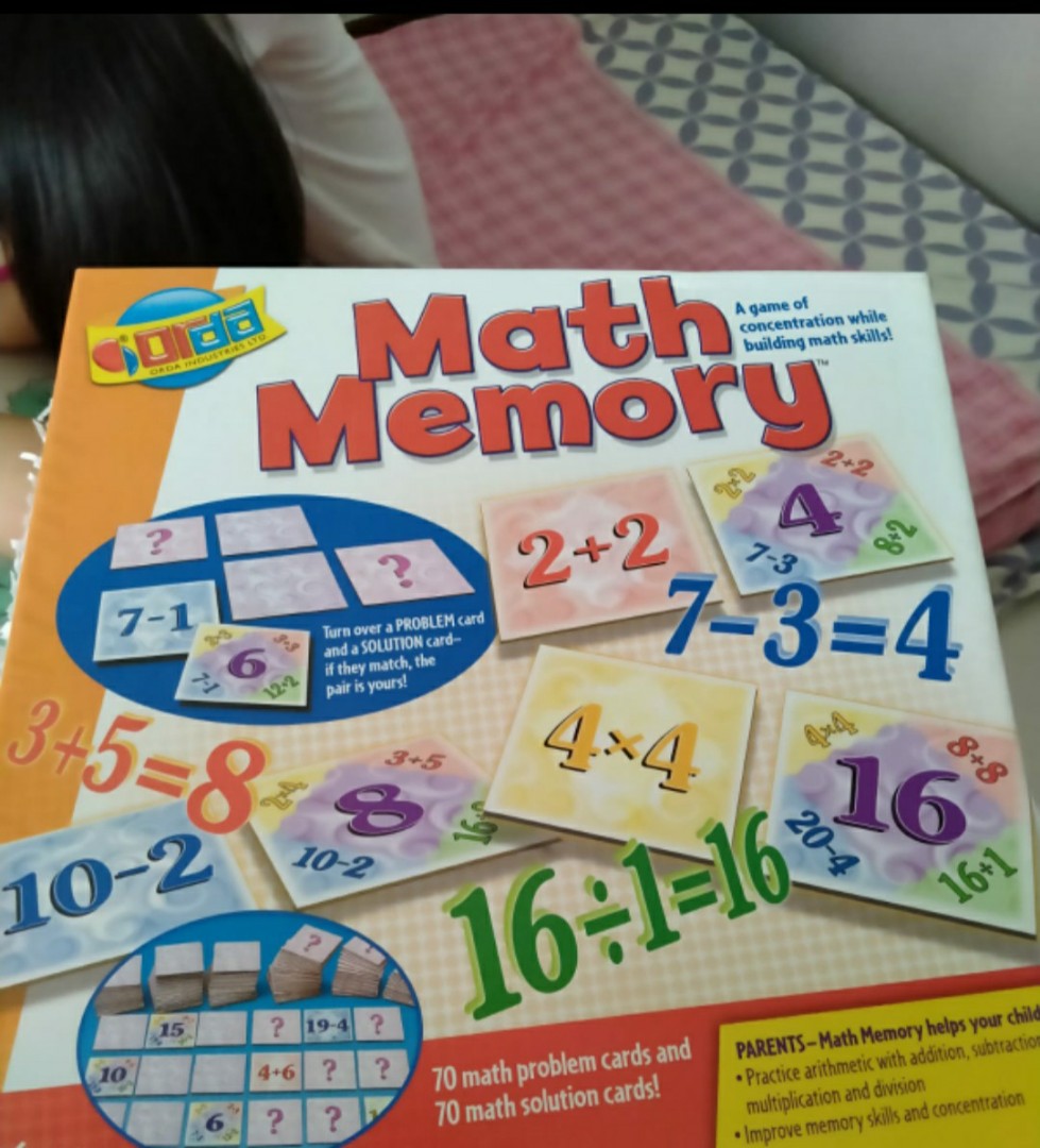 Maths memory games, Hobbies & Toys, Toys & Games on Carousell