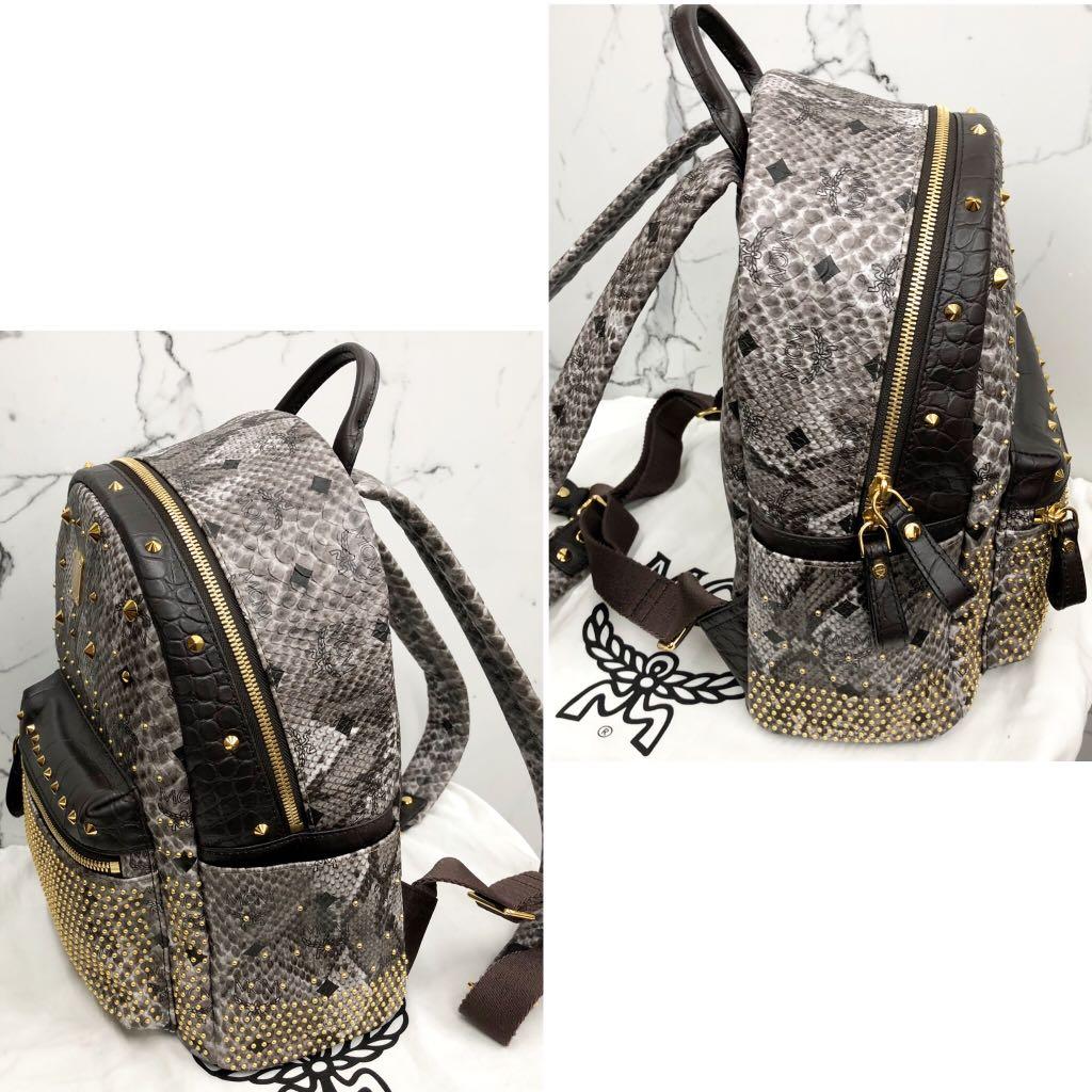 MCM Python Backpack 207009527 >, Luxury, Bags & Wallets on Carousell