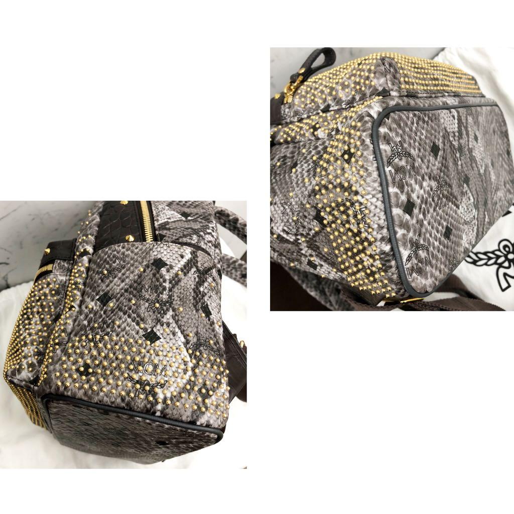 MCM Python Backpack 207009527 >, Luxury, Bags & Wallets on Carousell