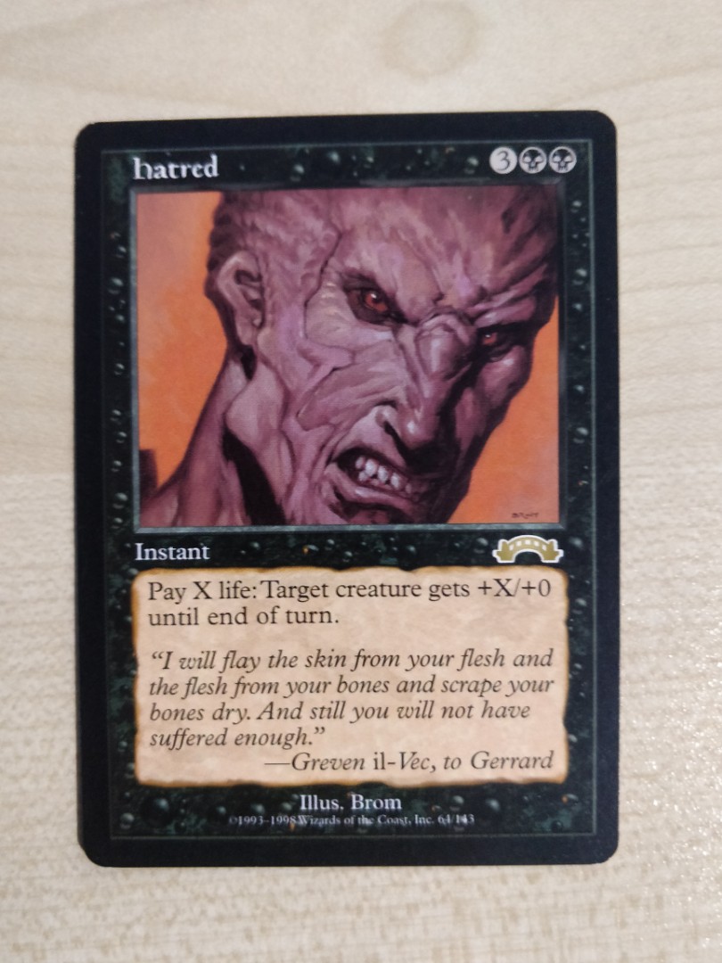 MTG Hatred Exodus LP+, Hobbies & Toys, Toys & Games on Carousell