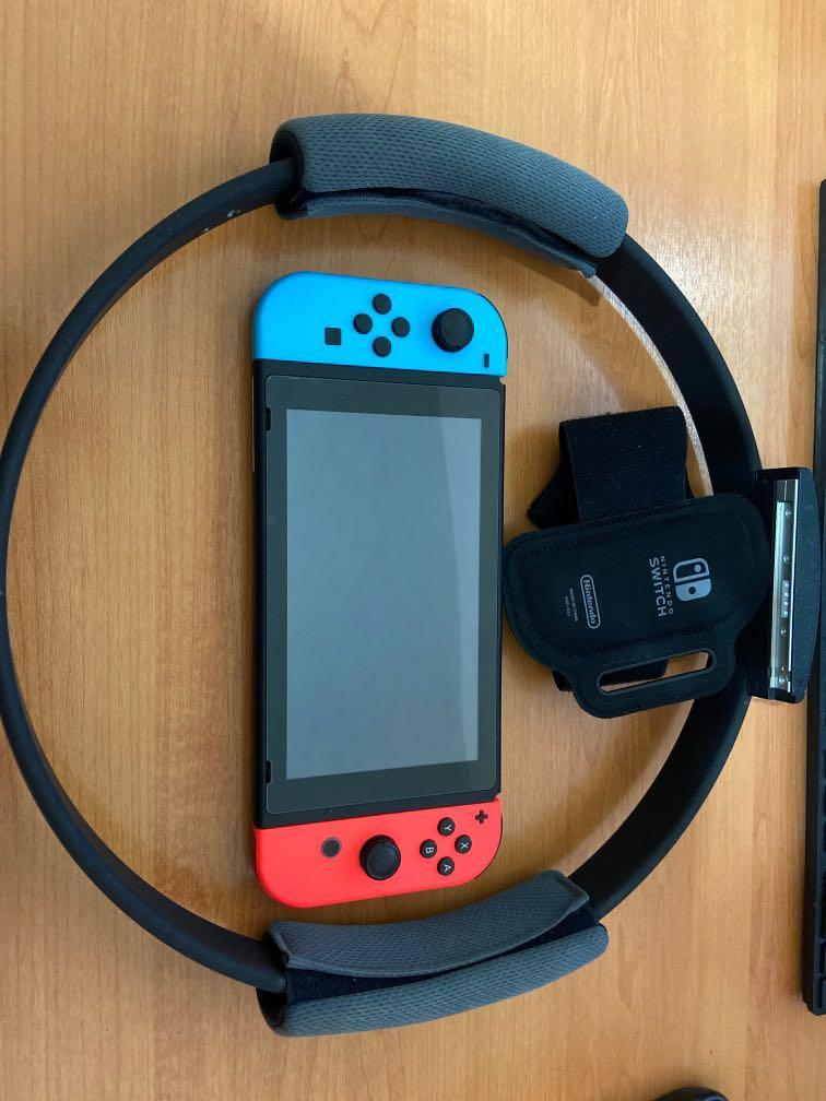 Nitendo switch gen 1 + ring fit set, Video Gaming, Video Game Consoles ...