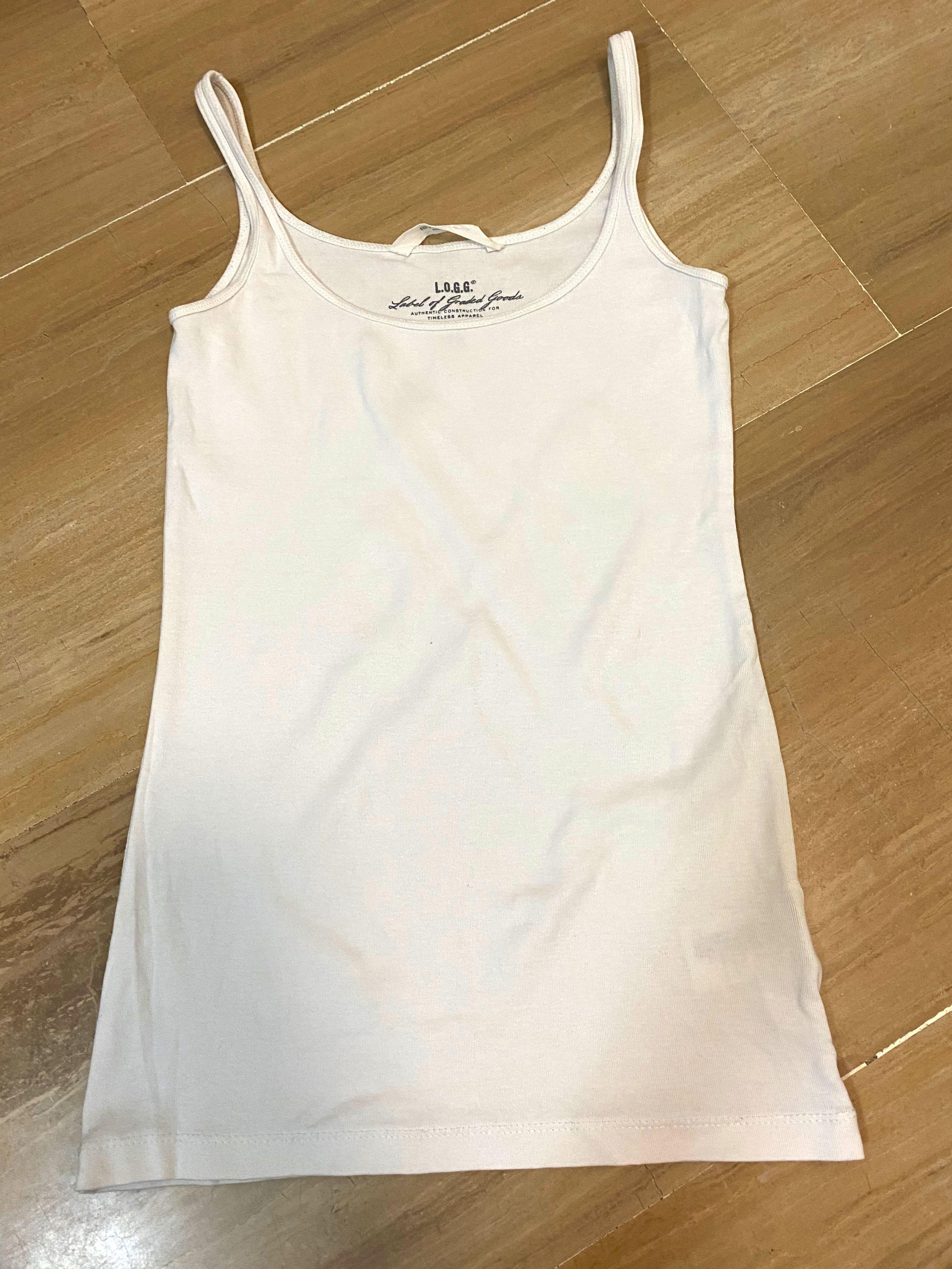 Plain White Singlet, Women's Fashion, Tops, Sleeveless on Carousell