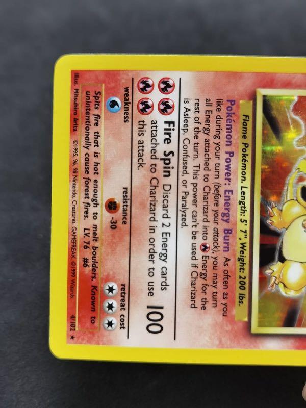Pokemon Base Set Charizard (NM), Hobbies & Toys, Toys & Games on Carousell