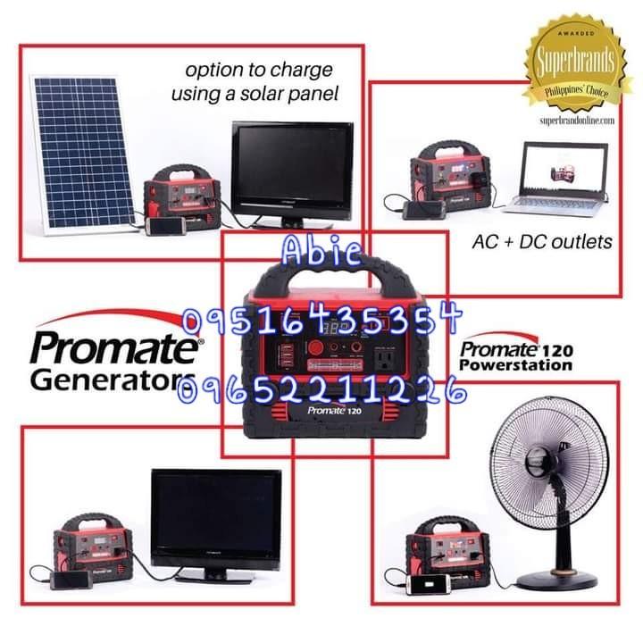 Promate 120 Powerstation / 200w Inverter Generator (Solar Power Ready ...