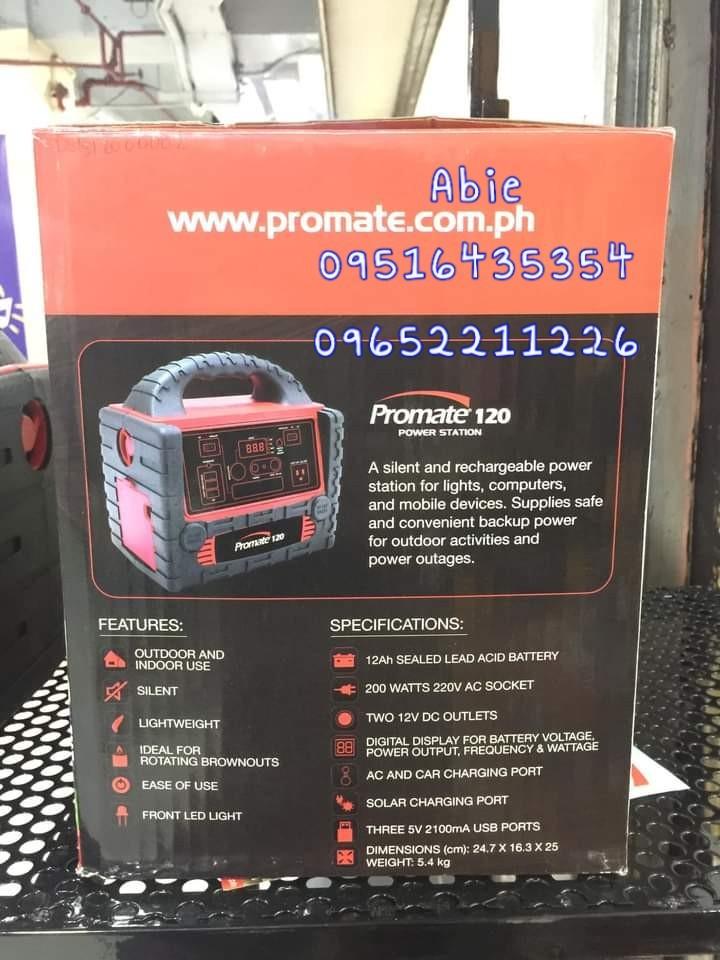 Promate 120 Powerstation / 200w Inverter Generator (Solar Power Ready ...