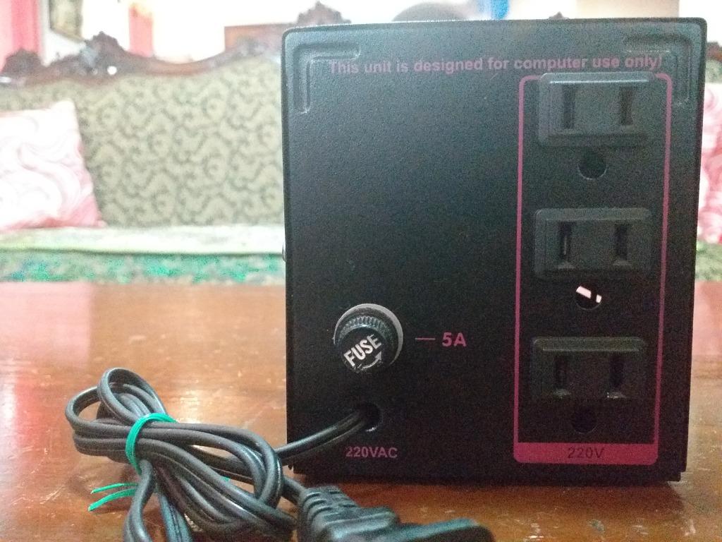 Secure Brand Computer Voltage Regulator (AVR) with 3-220V Outlets ...