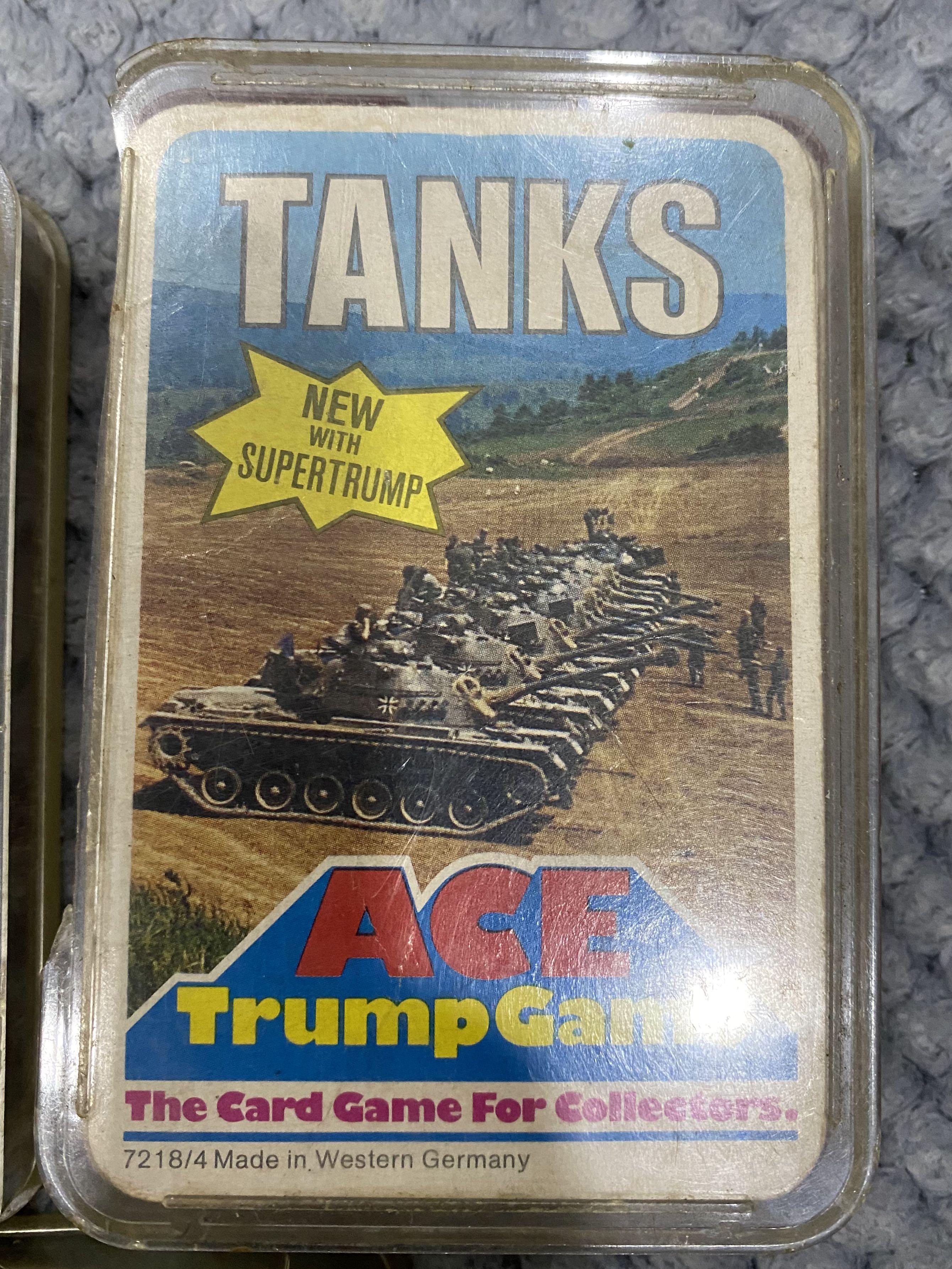 Original Set of 5 ACE Trump Game Card Motorcycles Cars Formula 1 Tanks ...