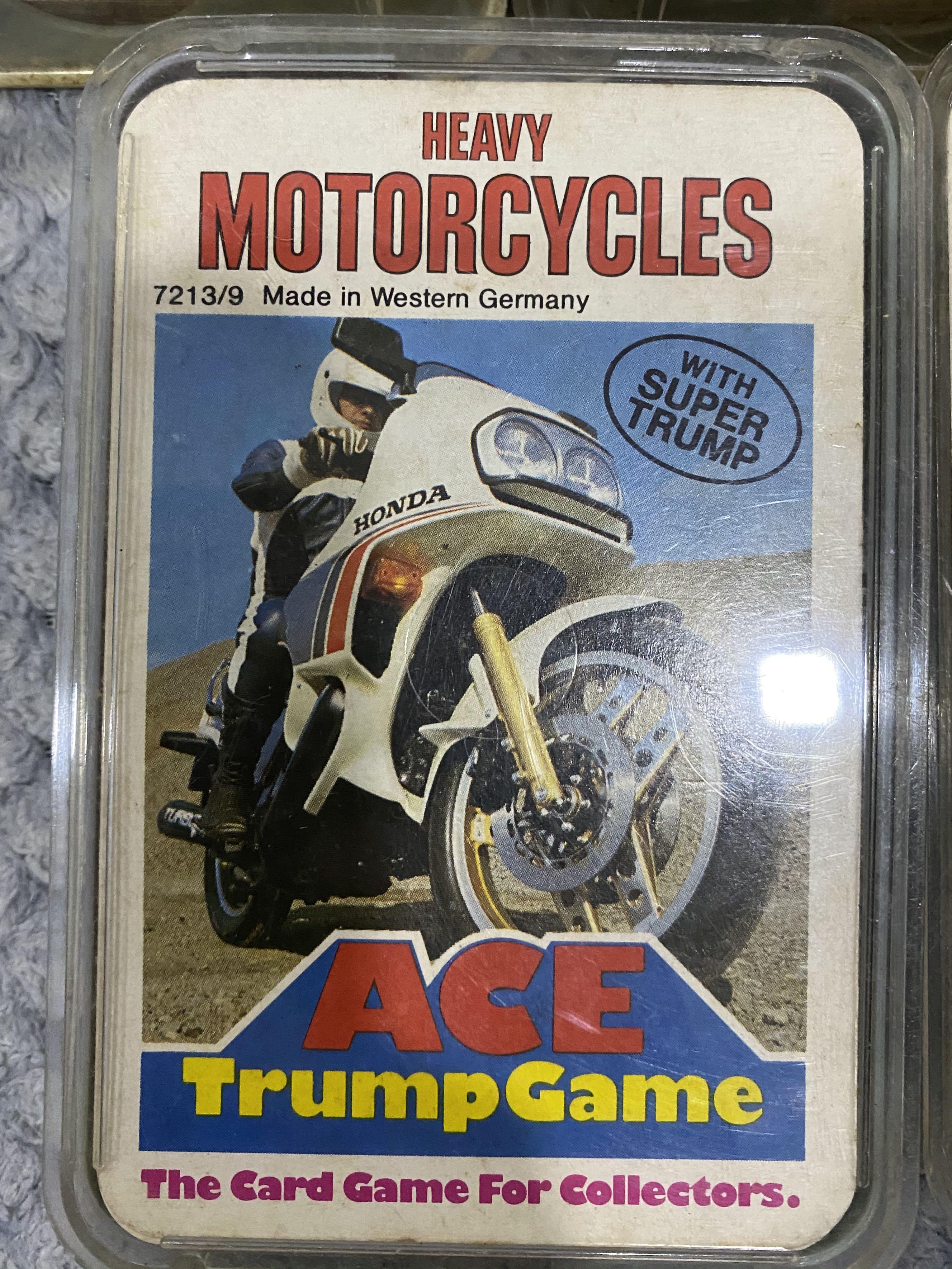 Original Set of 5 ACE Trump Game Card Motorcycles Cars Formula 1 Tanks ...