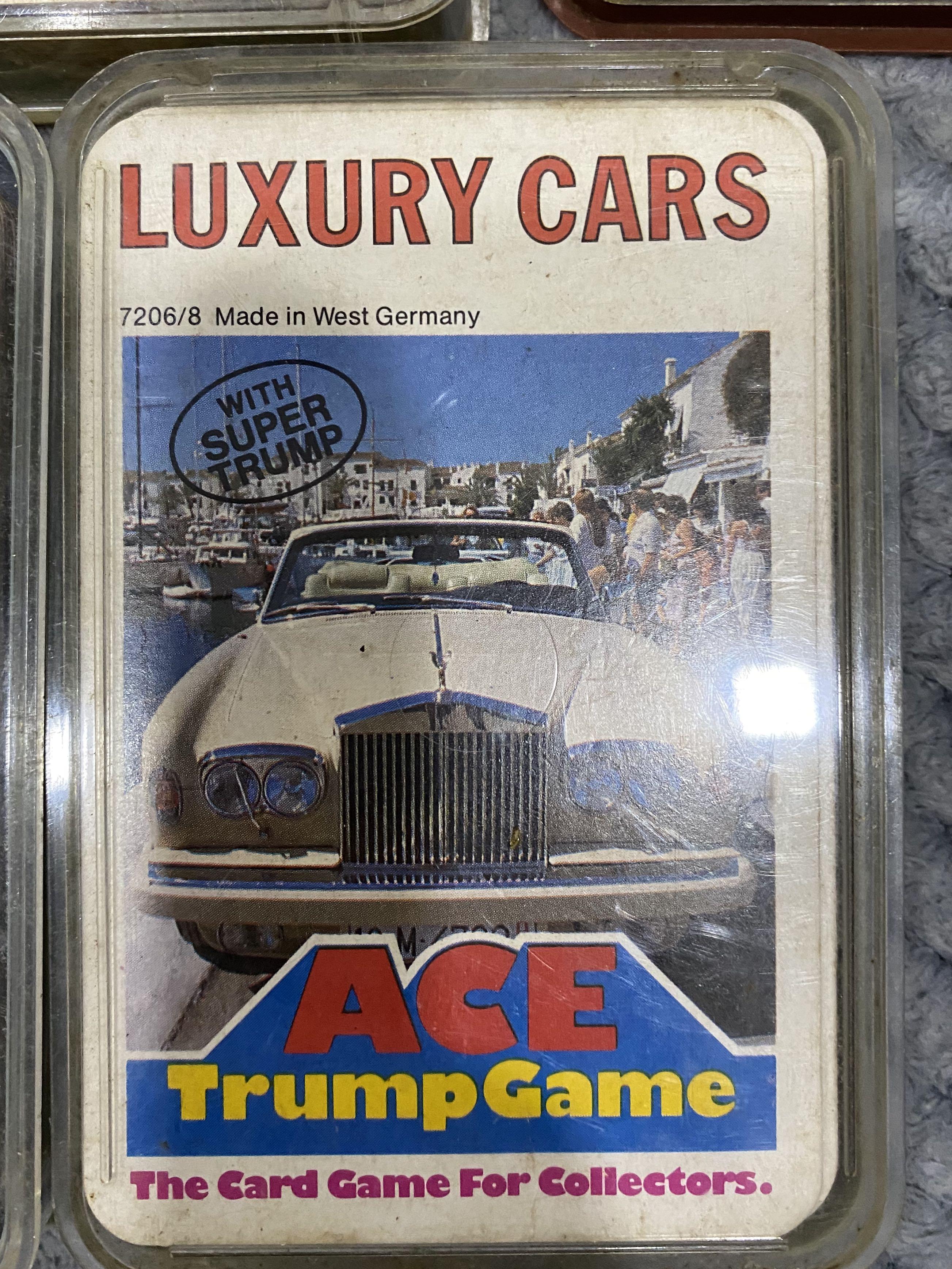 Original Set of 5 ACE Trump Game Card Motorcycles Cars Formula 1 Tanks ...