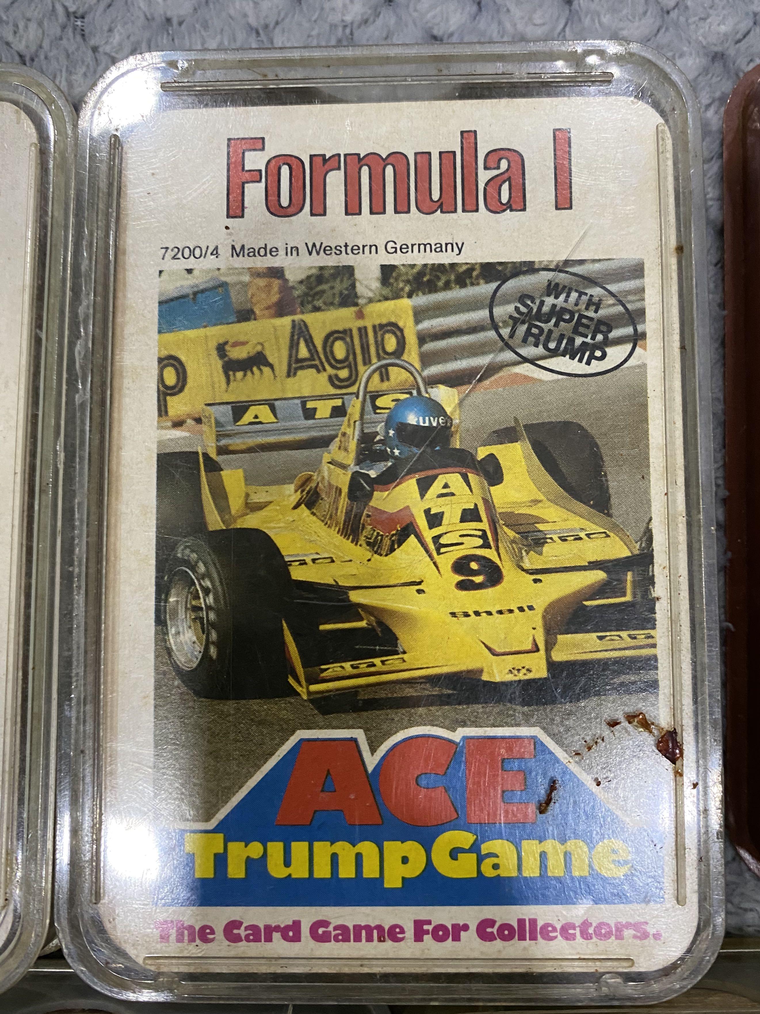 Original Set of 5 ACE Trump Game Card Motorcycles Cars Formula 1 Tanks ...