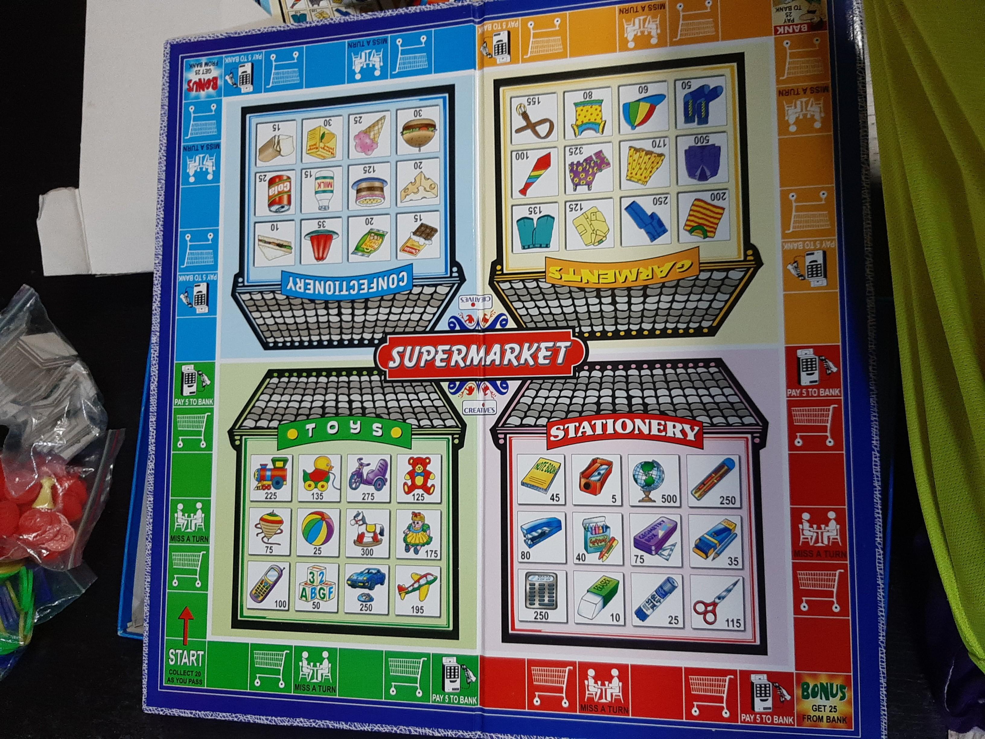 Supermarket board game, Hobbies & Toys, Toys & Games on Carousell