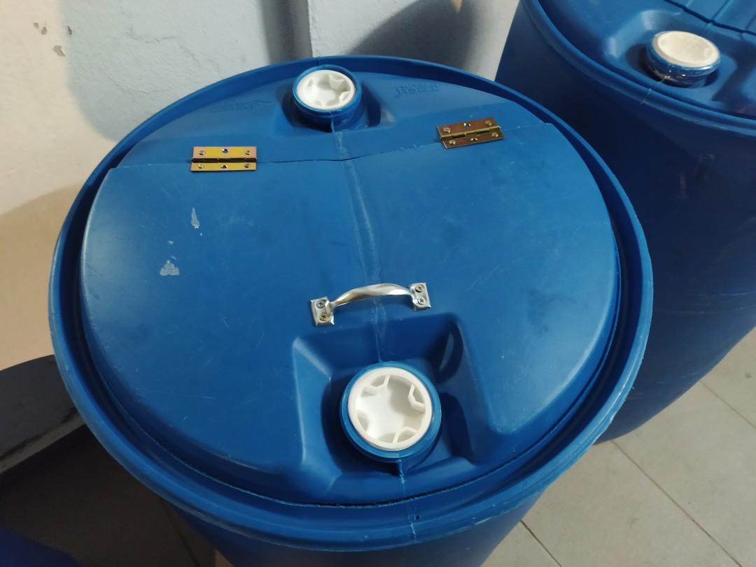 Tong 200liter siap cuci dan modified, Furniture & Home Living ...