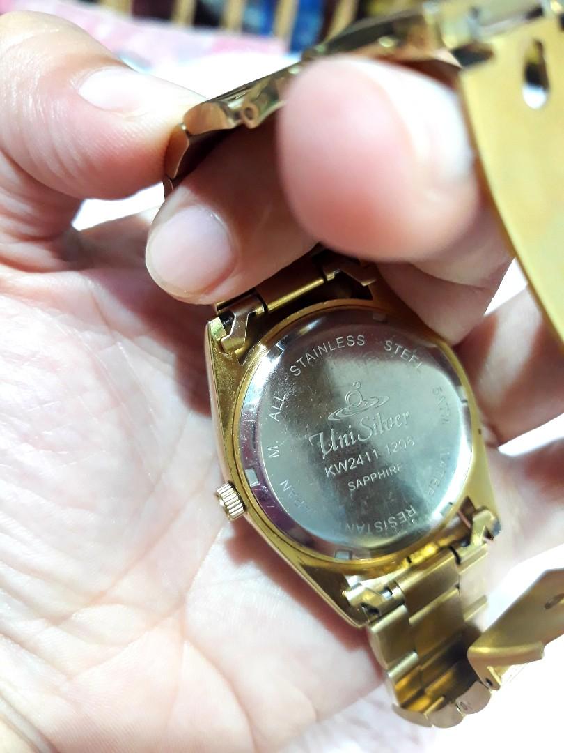Unisilver Gold watch, Women's Fashion, Watches & Accessories, Watches ...