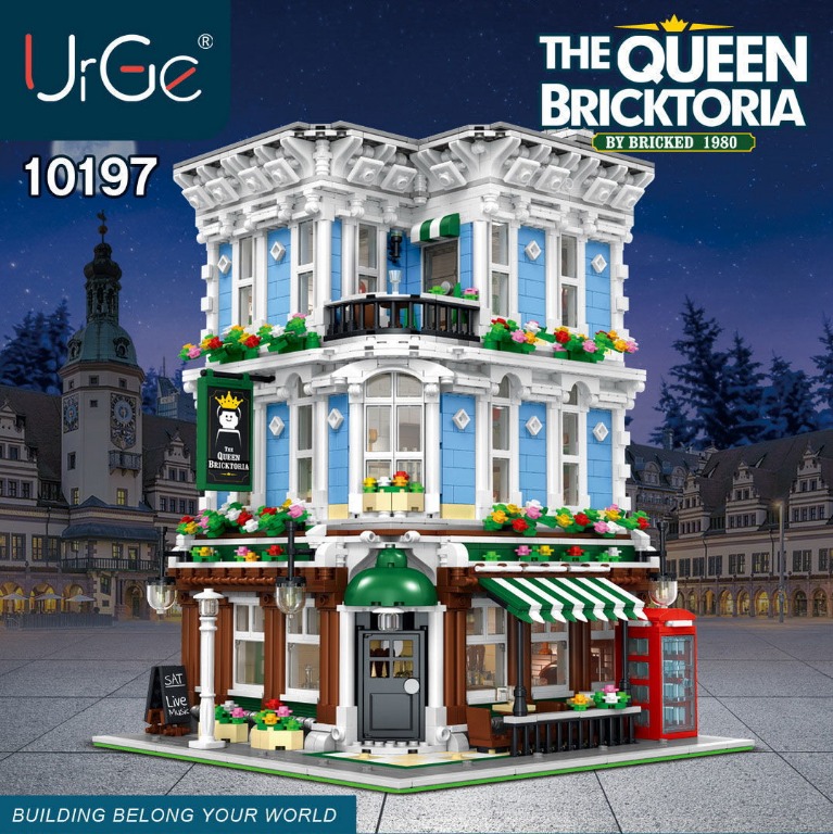 URGE 10197 The Queen Bricktoria House Home Building City Street Model ...