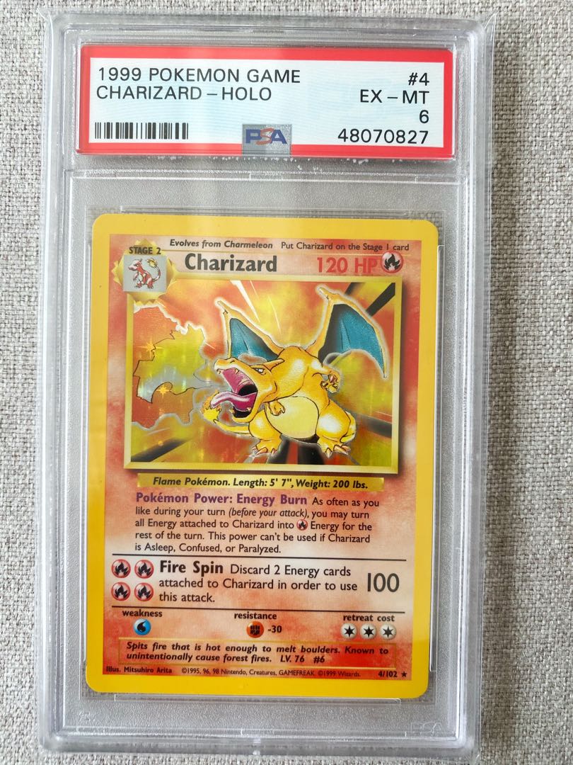 1999 Charizard Base Set PSA 6, Hobbies & Toys, Toys & Games on Carousell