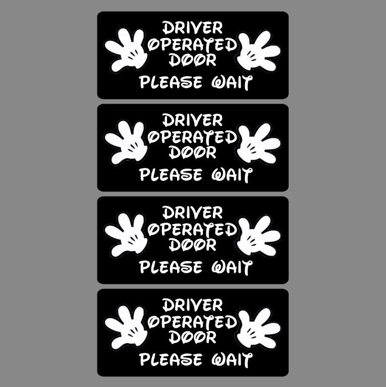 Automatic Car door stickers labels weatherproof Grab Driver Deliveroo ...