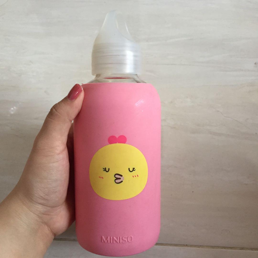 Botol Minum Miniso Pink, Kitchen & Appliances di Carousell