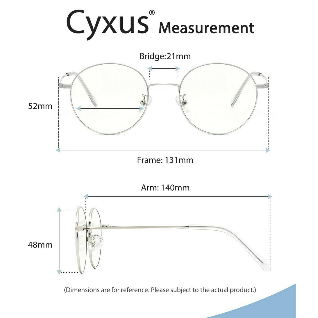 Cyxus Blue Light Blocking Computer Glasses (Korean Round Trendy), Women ...
