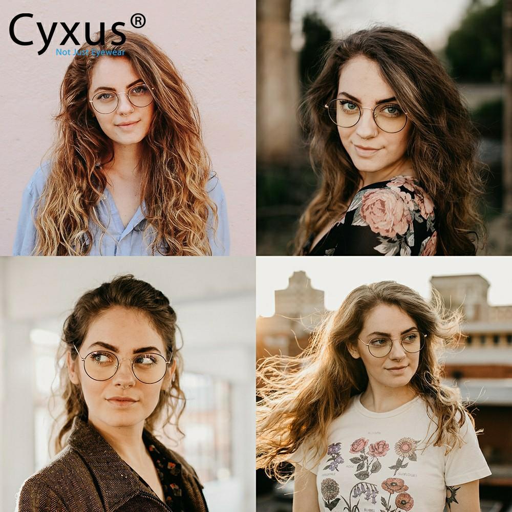 Cyxus Blue Light Blocking Computer Glasses (Korean Round Trendy), Women ...