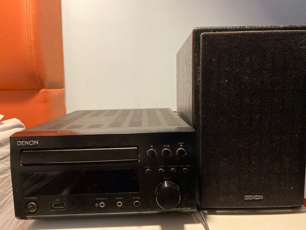 Denon RCD-M37DAB mini HiFi System (include two speakers), Audio ...