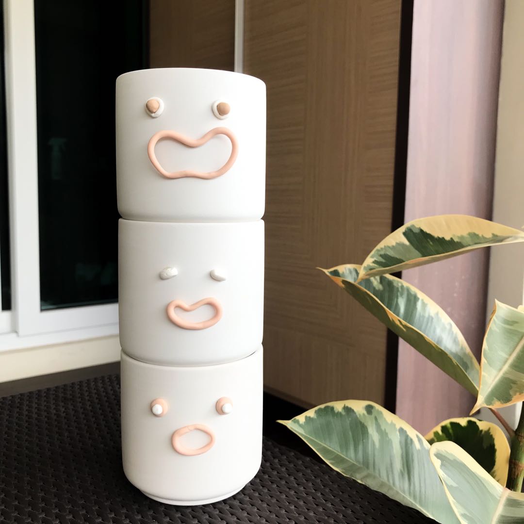 Derpy Trio Terracotta Pots, Furniture & Home Living, Gardening, Pots ...