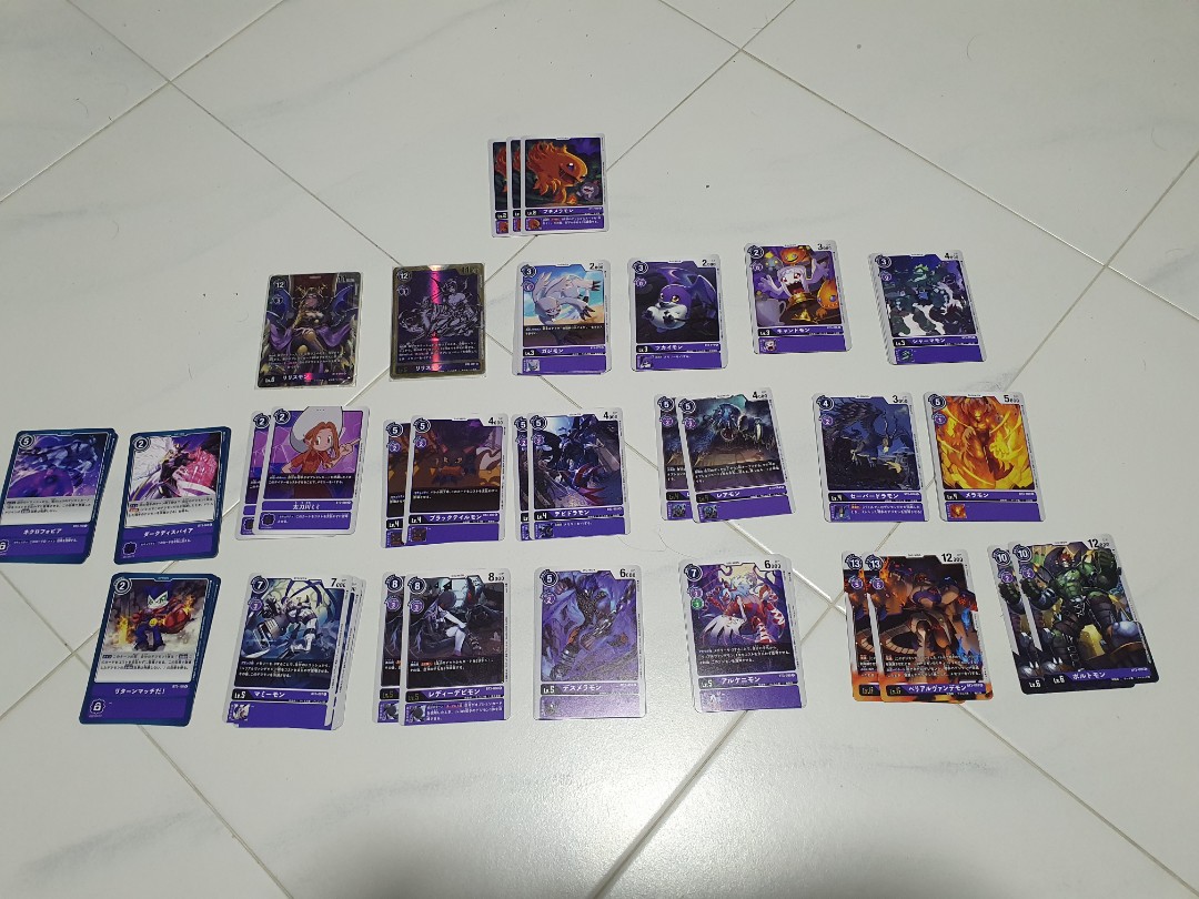 Digimon tcg PURPLE cards, Hobbies & Toys, Toys & Games on Carousell