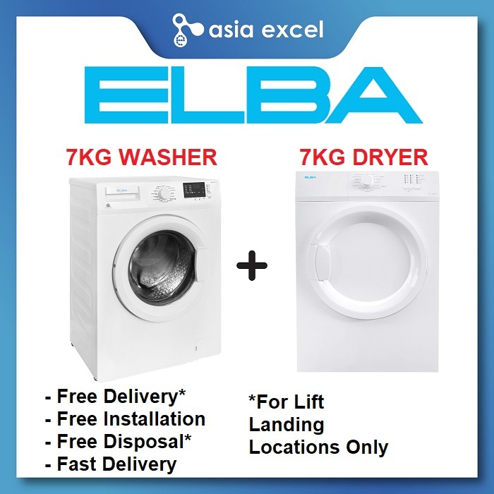 ELBA EWF1077A 7KG FRONT LOAD WASHING MACHINE + ELBA 7KG FRONT LOAD ...