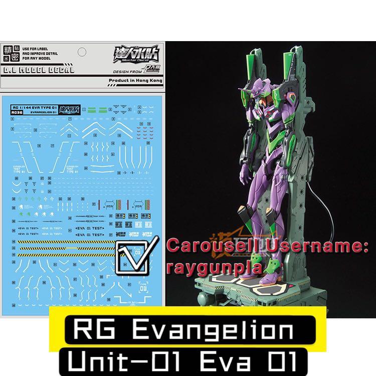 Evangelion Unit-01/ Evangelion Unit-00/ Unit-02/ Unit-08/ Water Decals ...