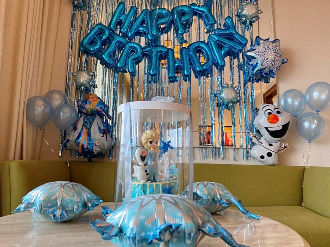Frozen Elsa theme Birthday Setup Hotel Decoration, Hobbies & Toys ...