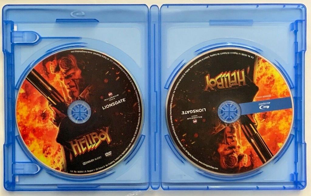 HELLBOY 2019 BLU RAY DVD 2 DISC SET + SLIPCOVER SLEEVE US IMPORT NO ...