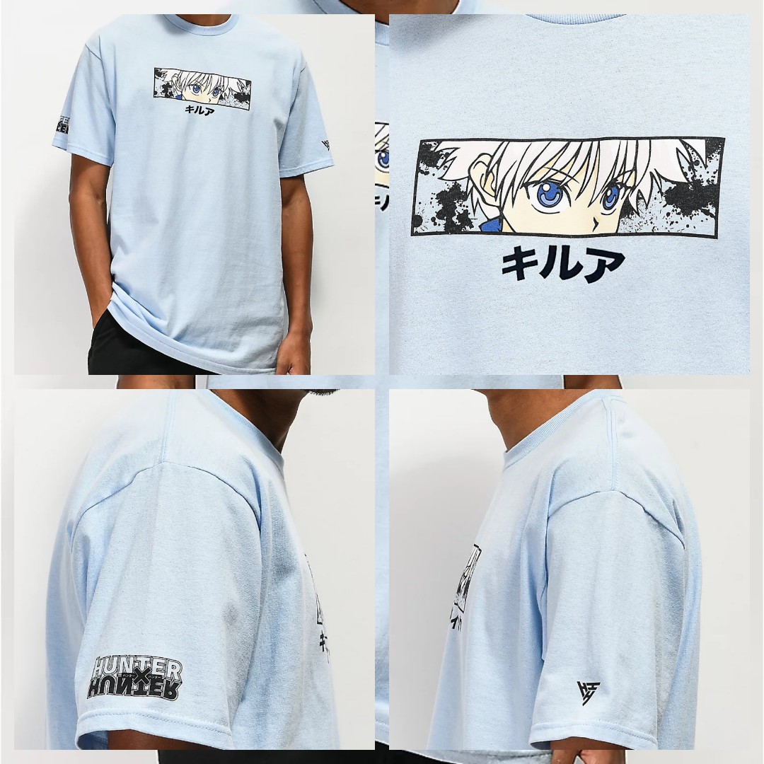 Hypland x Hunter x Hunter Killua Eye Blue T-Shirt, Men's Fashion, Tops ...