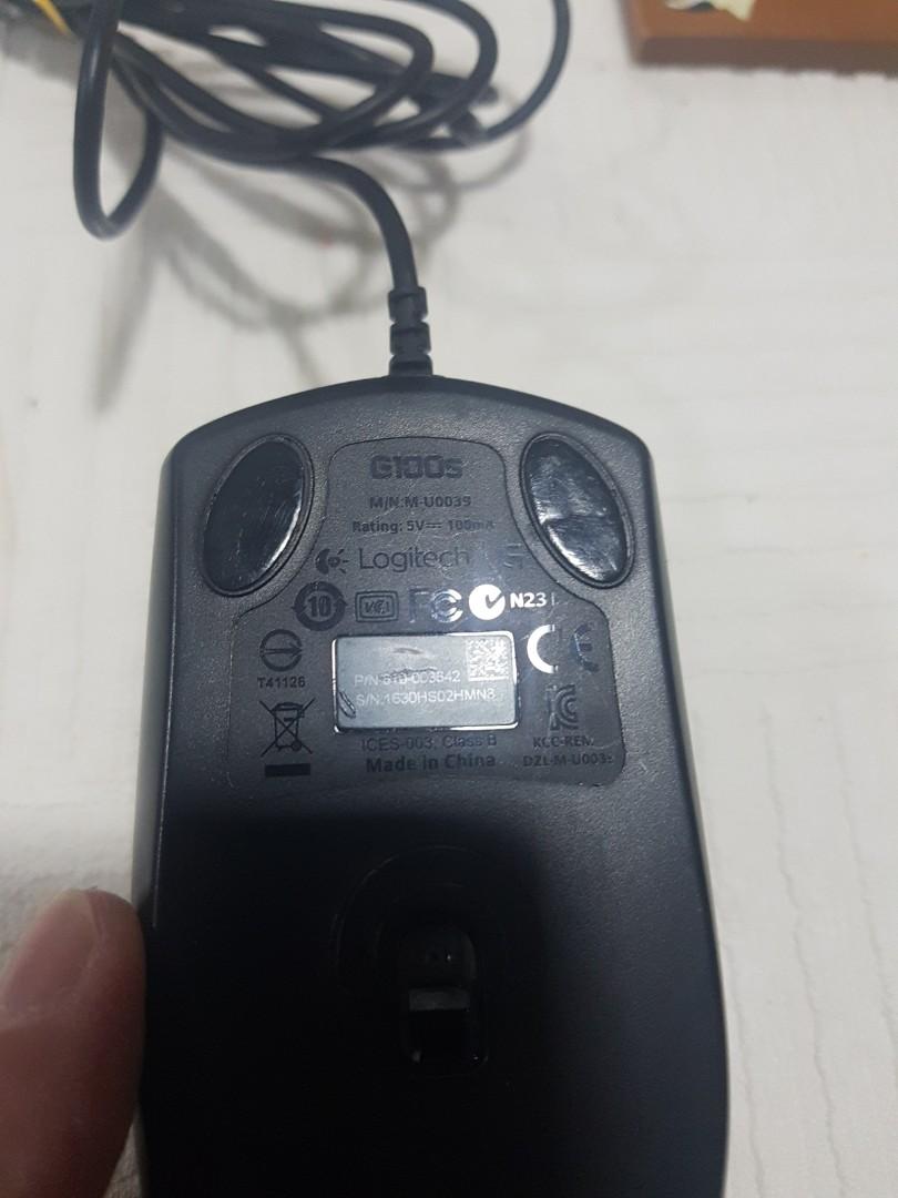 Logitech G100s Optical Gaming Mouse Black, Computers & Tech, Parts ...
