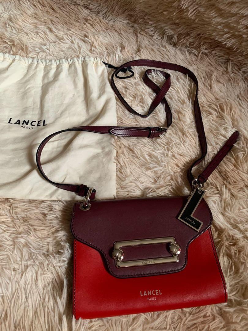 Red Lancel Made in Italy , Luxury, Bags & Wallets on Carousell