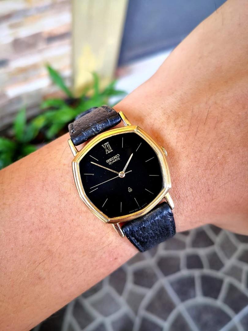 Seiko Black Dial Octagon Quartz movement, Men's Fashion, Watches ...