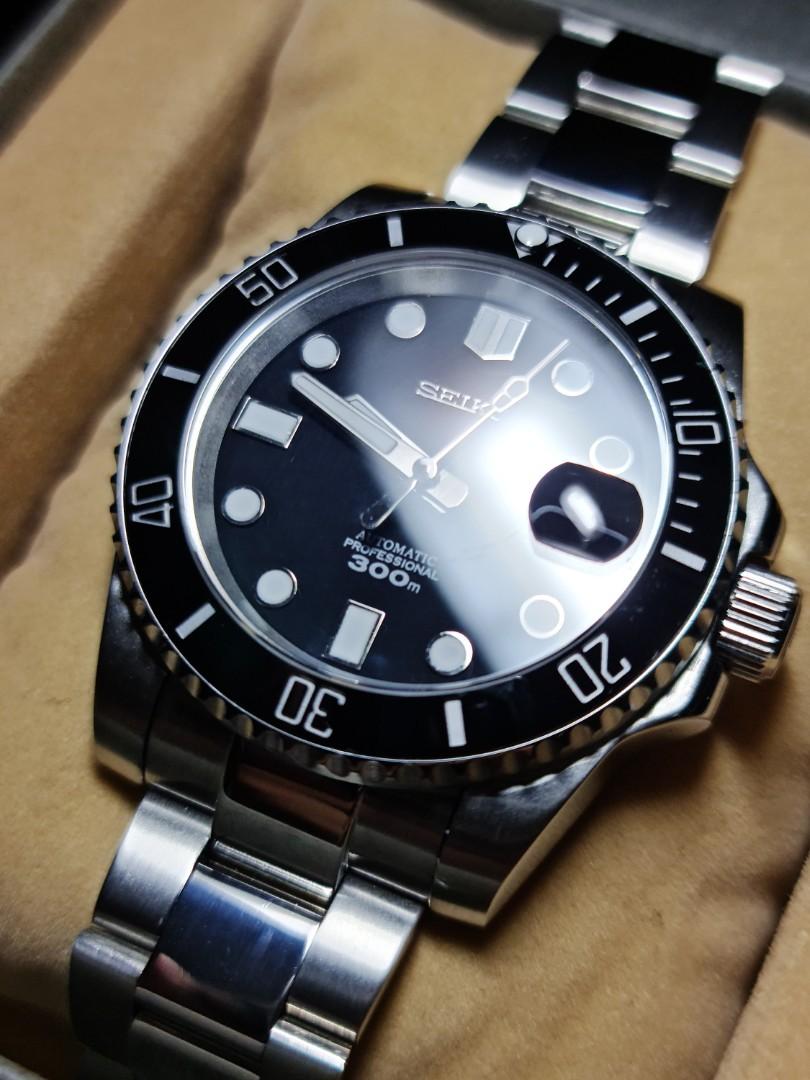 Seiko Marinemaster x Submariner Mod, Men's Fashion, Watches ...