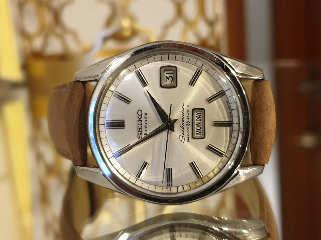 Seikomatic 35 jewels Weekdater, Women's Fashion, Watches & Accessories ...