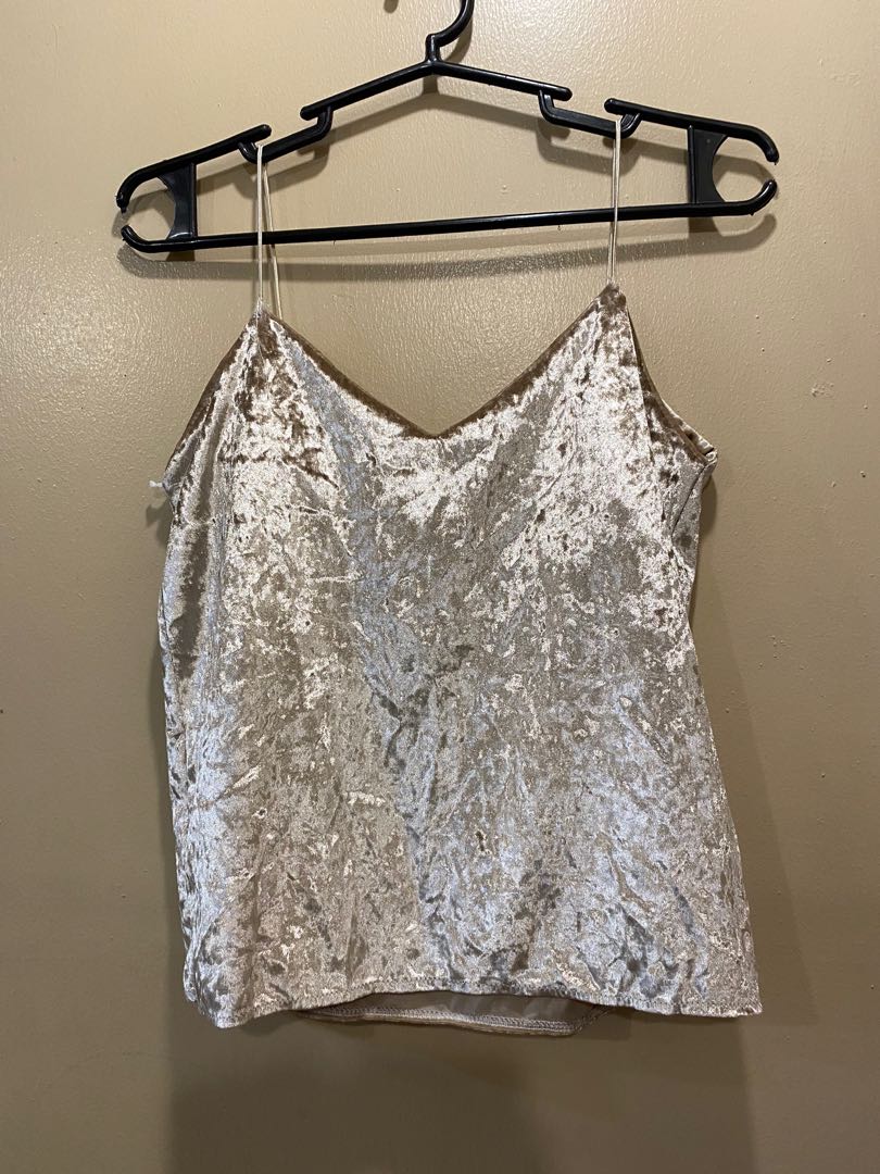 Shiny Velvet String Top, Women's Fashion, Dresses & Sets, Traditional ...