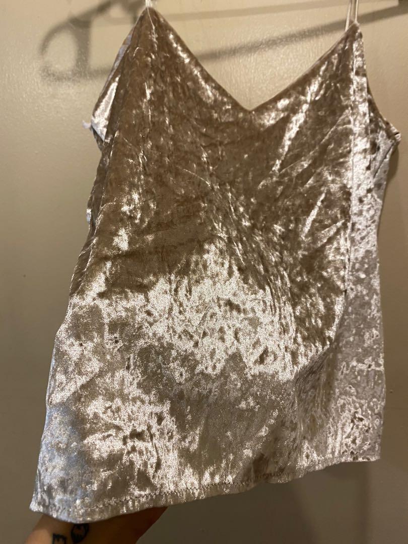Shiny Velvet String Top, Women's Fashion, Dresses & Sets, Traditional ...