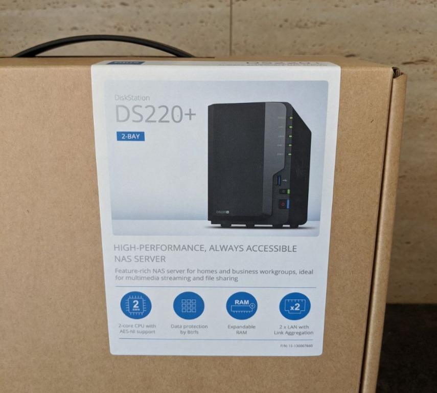 Synology DS220+ 2 bay Nas diskstation, 電腦＆科技, 電腦周邊及配件, 硬碟及儲存器 - Carousell